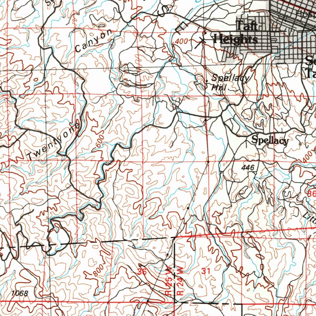 Taft, CA (1981, 100000-Scale) Map by United States Geological Survey ...