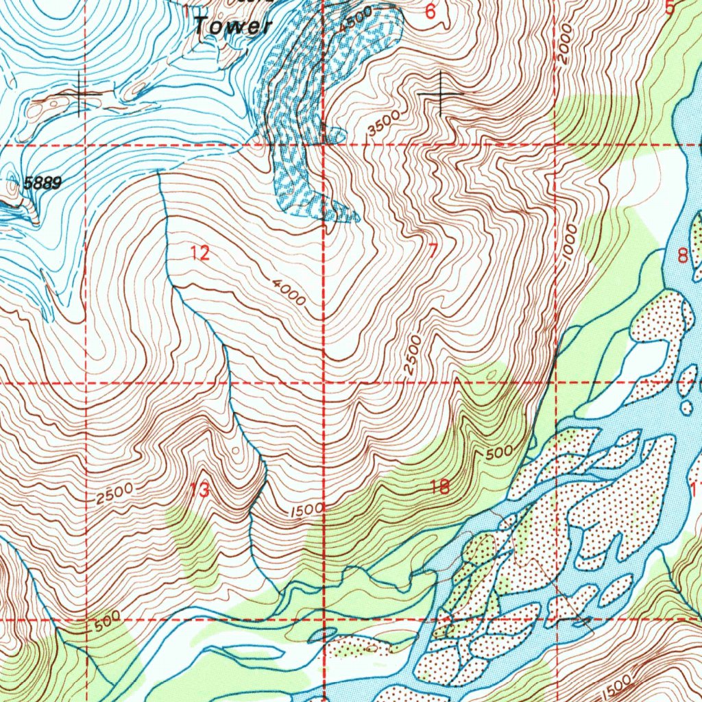 Taku River A-5, AK (1996, 63360-Scale) Map by United States Geological ...