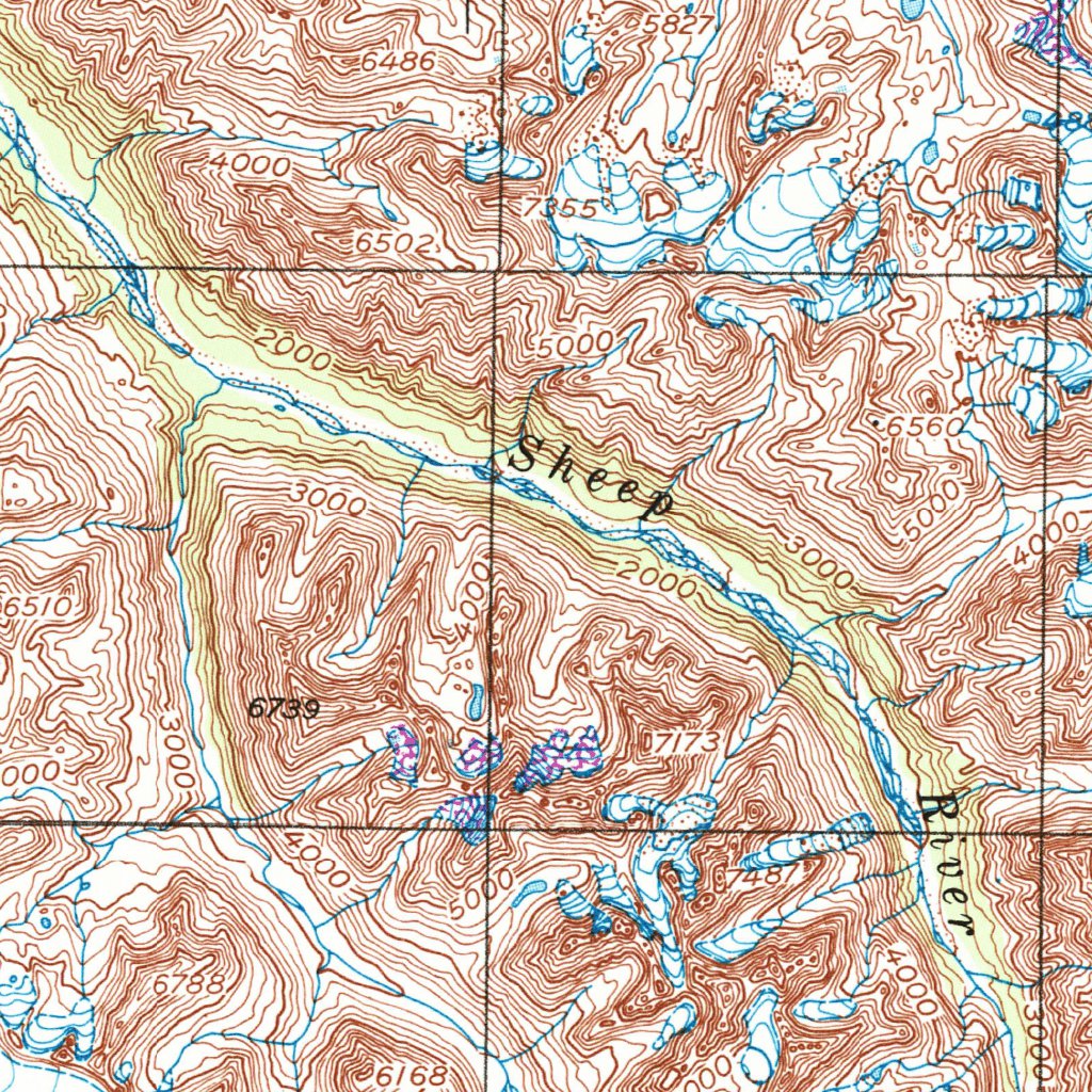 Talkeetna Mountains, AK (1954, 250000-Scale) Map by United States ...