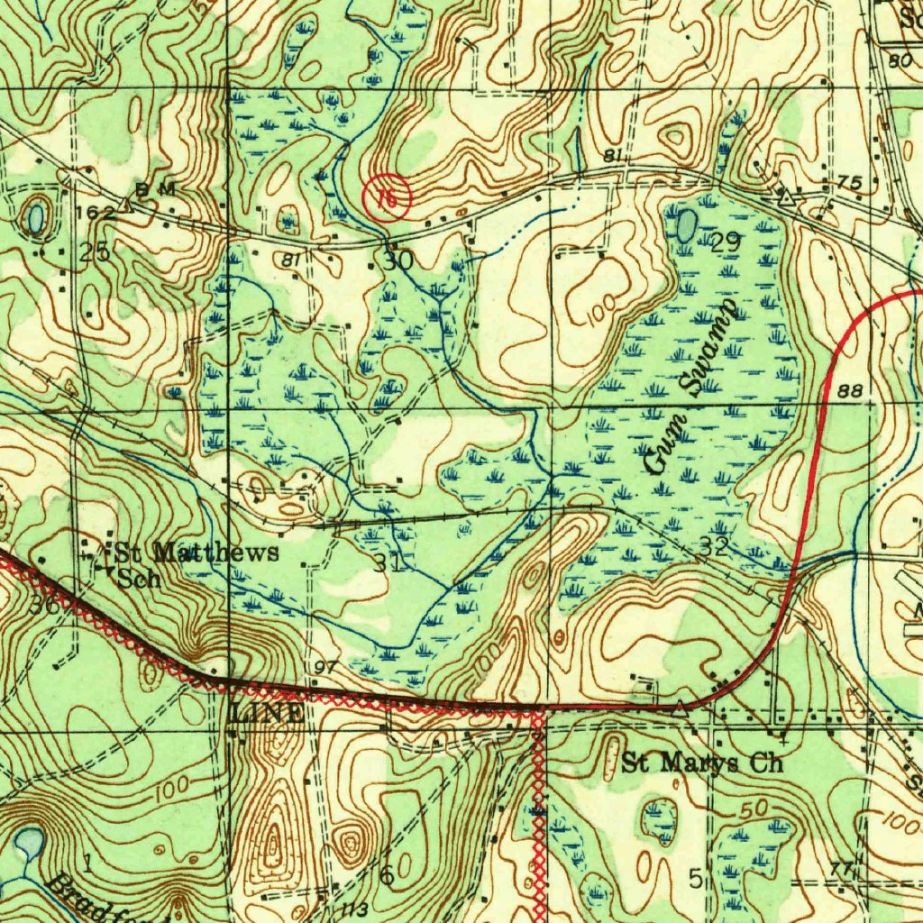 Tallahassee, FL (1943, 62500-Scale) Map by United States Geological ...