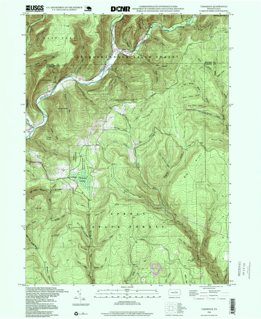 Tamarack, PA (1994, 24000-Scale) Map by United States Geological Survey ...