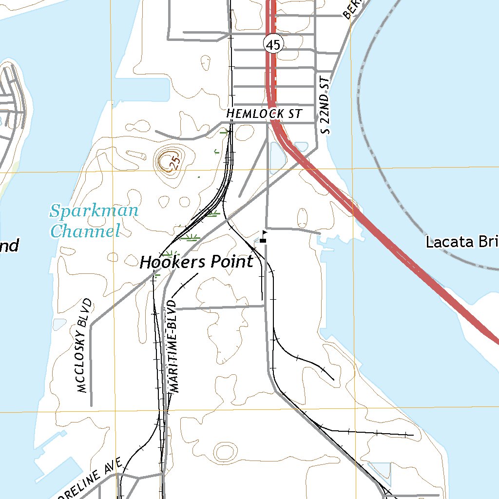 Tampa, FL (2021, 24000-Scale) Map by United States Geological Survey ...