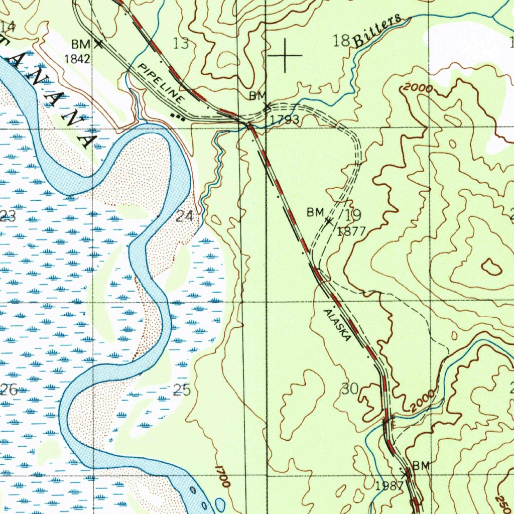 Tanacross A-3, AK (1948, 63360-Scale) Map by United States Geological ...