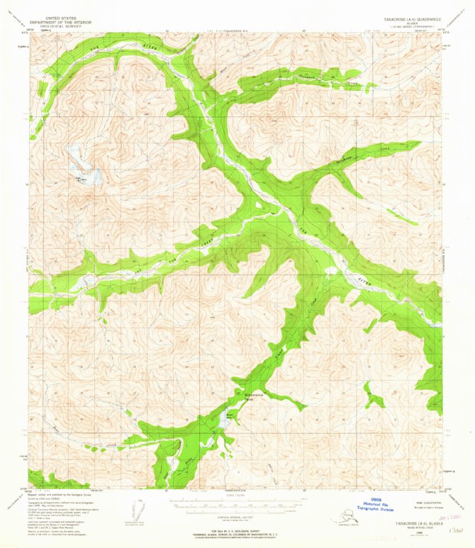 Tanacross A-6, AK (1948, 63360-Scale) Map by United States Geological ...