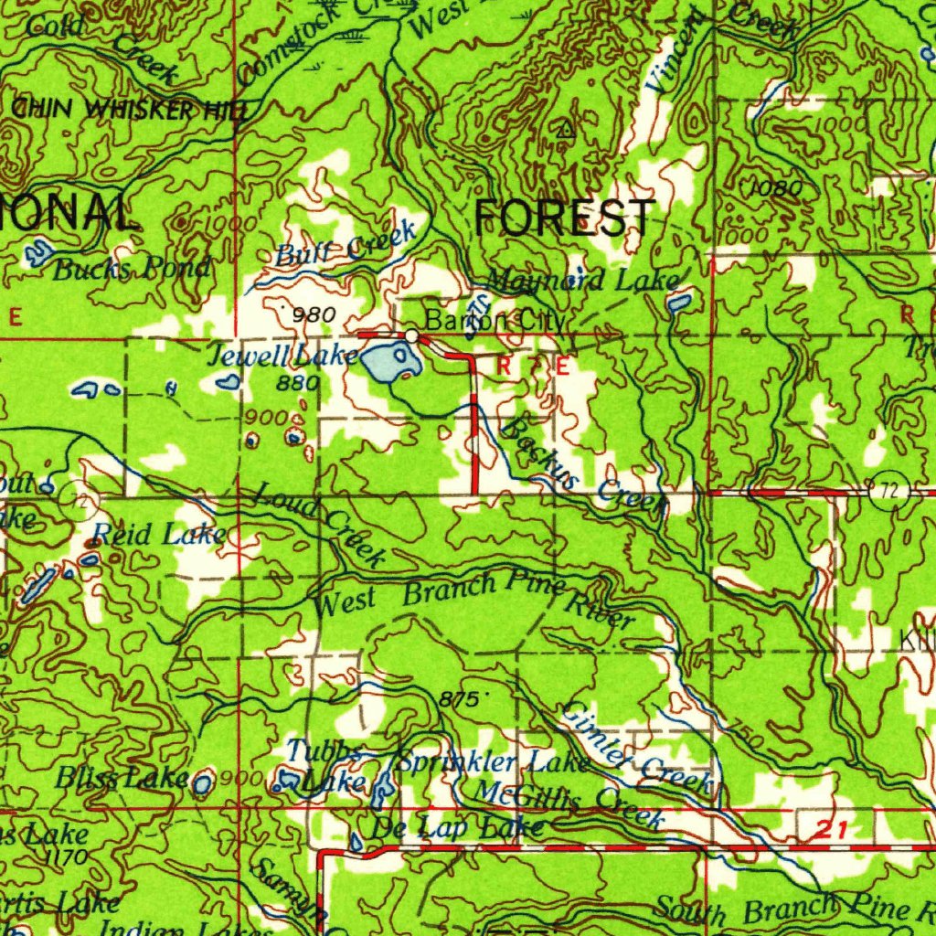 Tawas City, MI (1958, 250000-Scale) Map by United States Geological ...