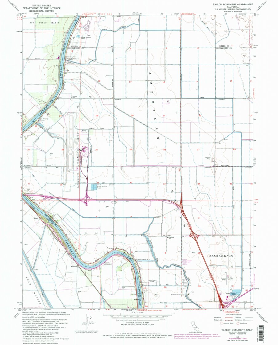 Taylor Monument, CA (1967, 24000-Scale) Map by United States Geological ...