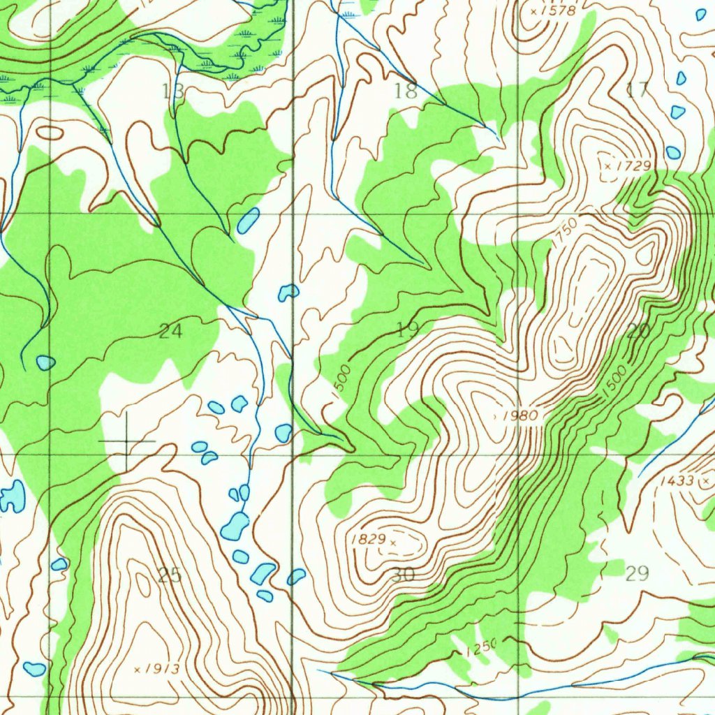Taylor Mountains B-7, AK (1954, 63360-Scale) Map by United States ...