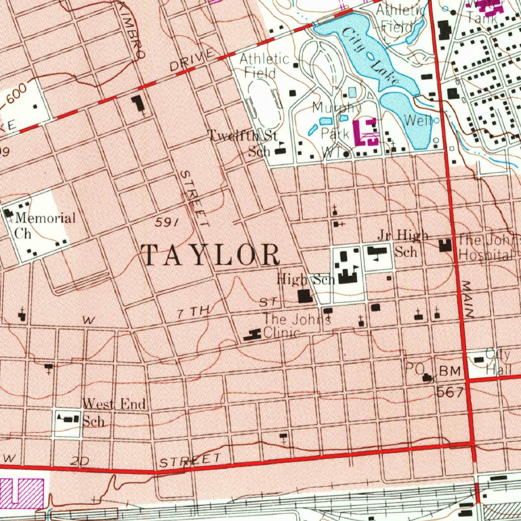 Taylor, TX (1964, 24000-Scale) Map by United States Geological Survey ...