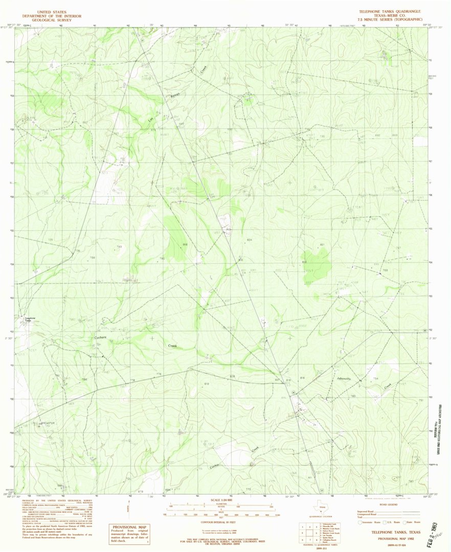Telephone Tanks, TX (1982, 24000-Scale) Map by United States Geological ...