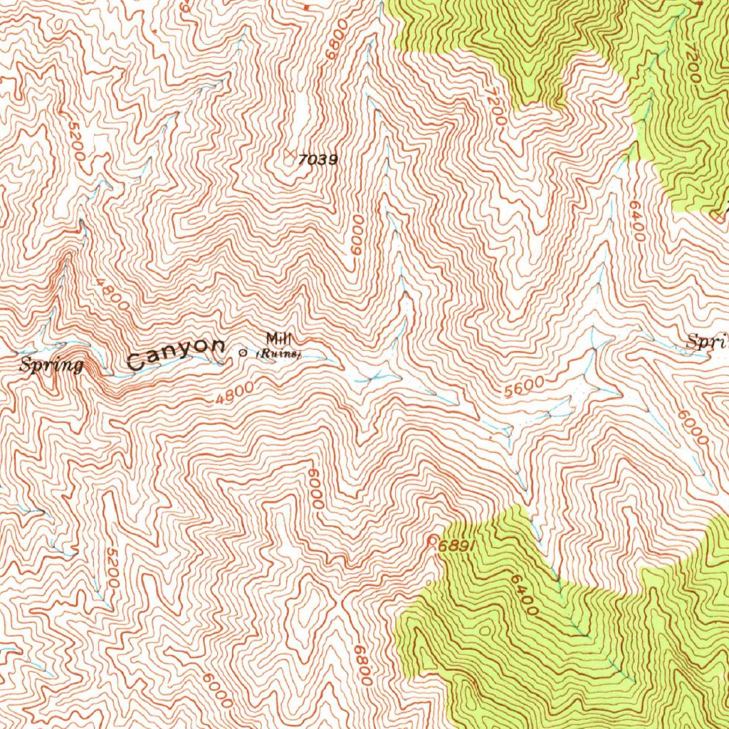 Telescope Peak, CA (1952, 62500-Scale) Map by United States Geological ...
