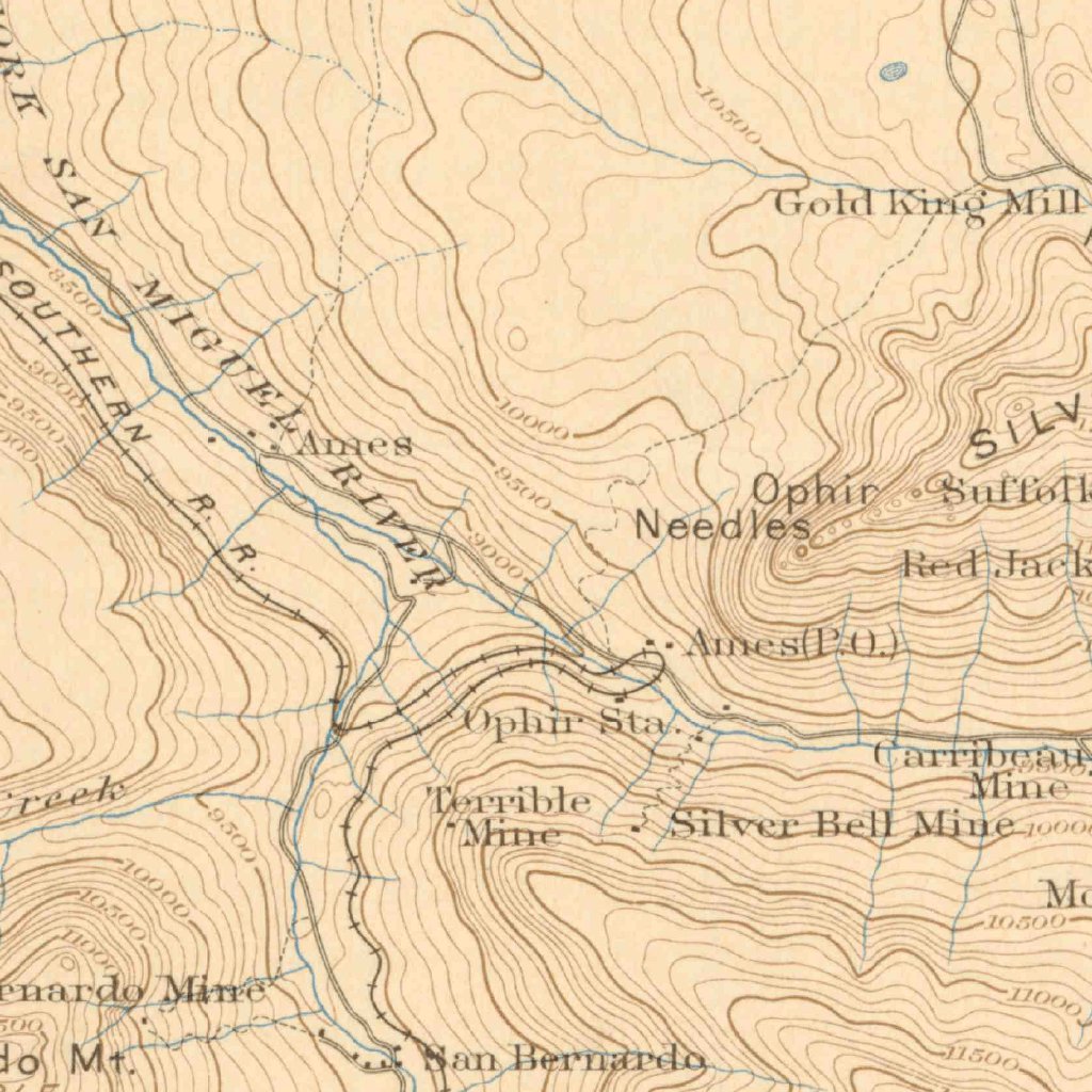 Telluride, CO (1897, 62500-Scale) Map by United States Geological ...