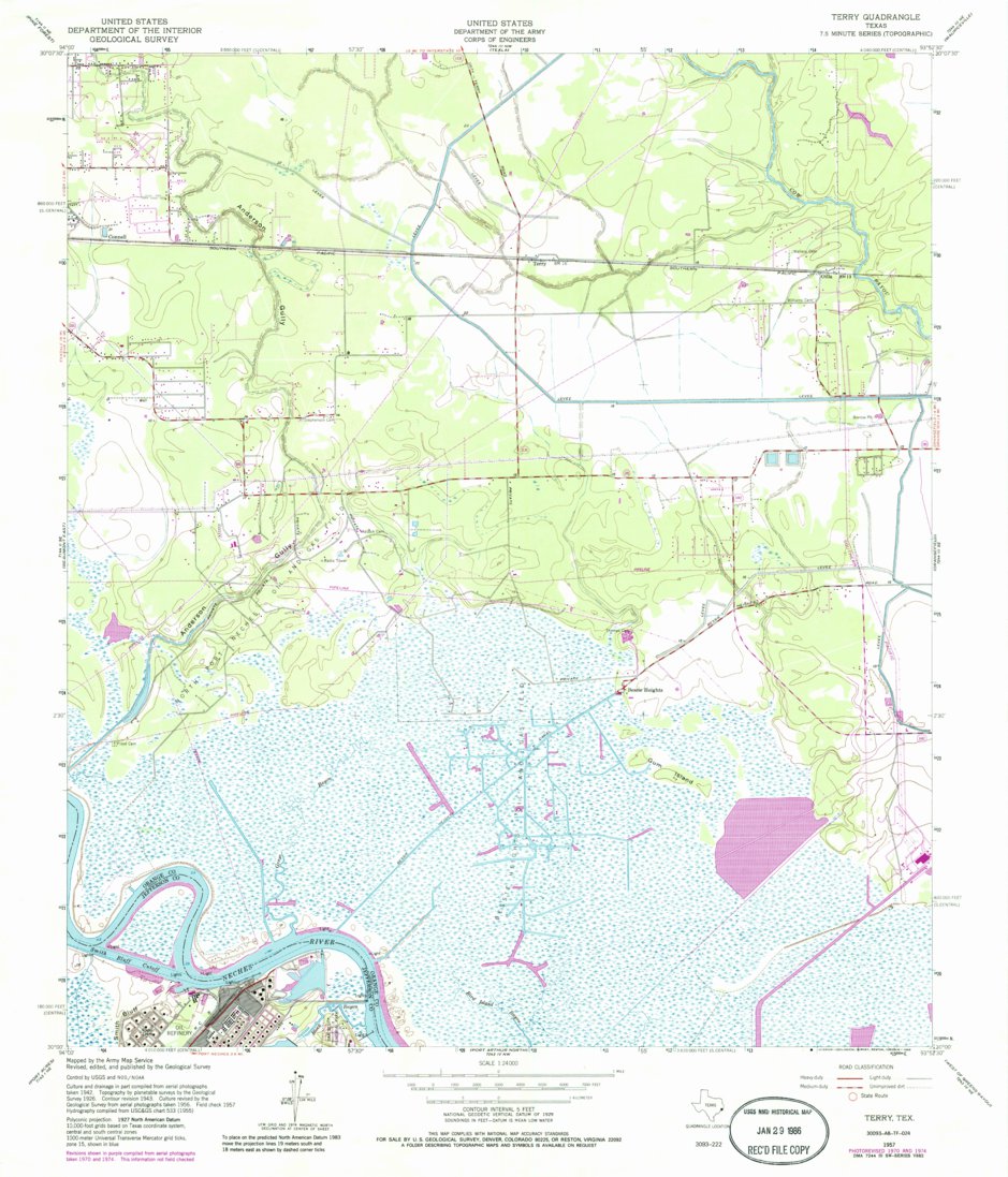 Terry, TX (1957, 24000-Scale) Map by United States Geological Survey ...