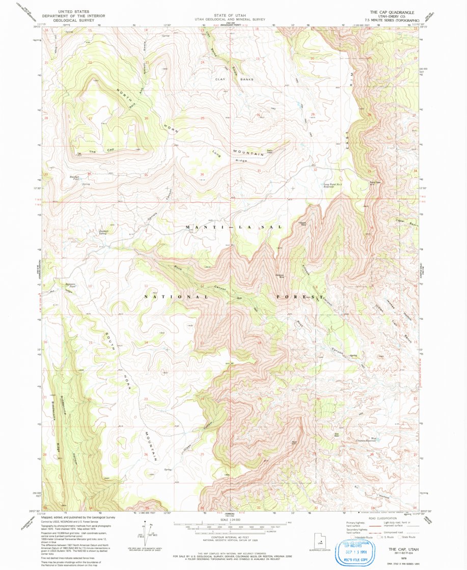 The Cap, UT (1979, 24000-Scale) Map by United States Geological Survey ...
