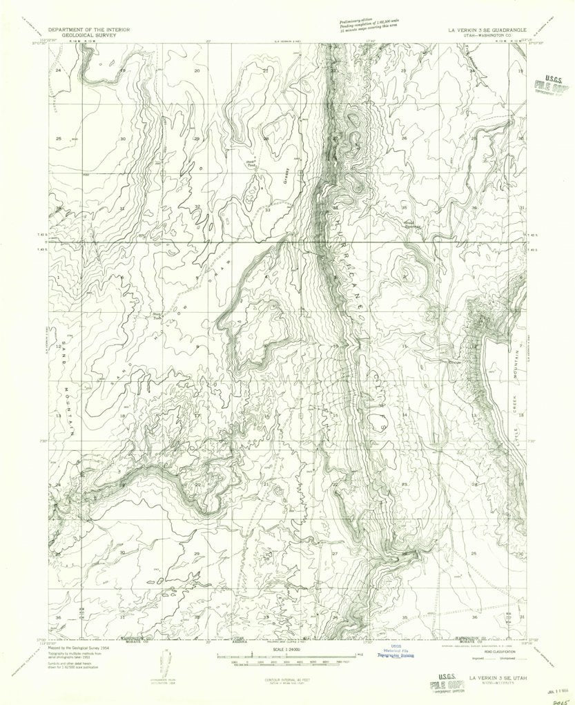 The Divide, UT (1954, 24000-Scale) Map by United States Geological ...