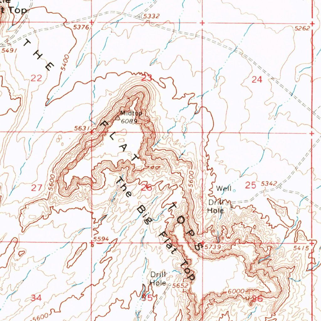 The Flat Tops, UT (1963, 62500-Scale) Map by United States Geological ...