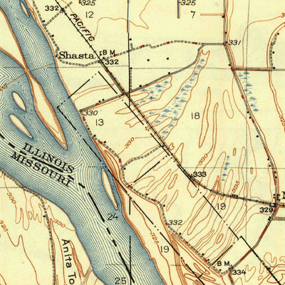Thebes, IL-MO (1934, 62500-Scale) Map by United States Geological ...