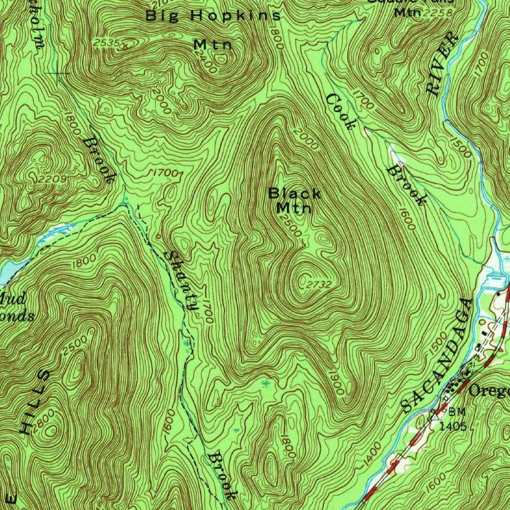 Thirteenth Lake, NY (1954, 62500-Scale) Map by United States Geological ...