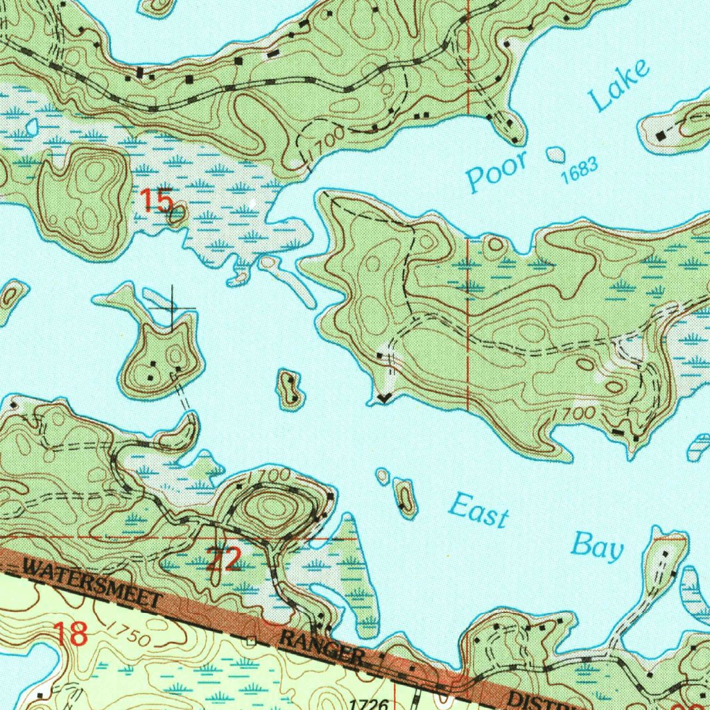 Thousand Island Lake, MI-WI (1999, 24000-Scale) Map by United States ...