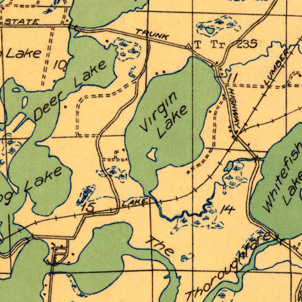 Three Lakes, WI (1928, 48000-Scale) Map by United States Geological ...