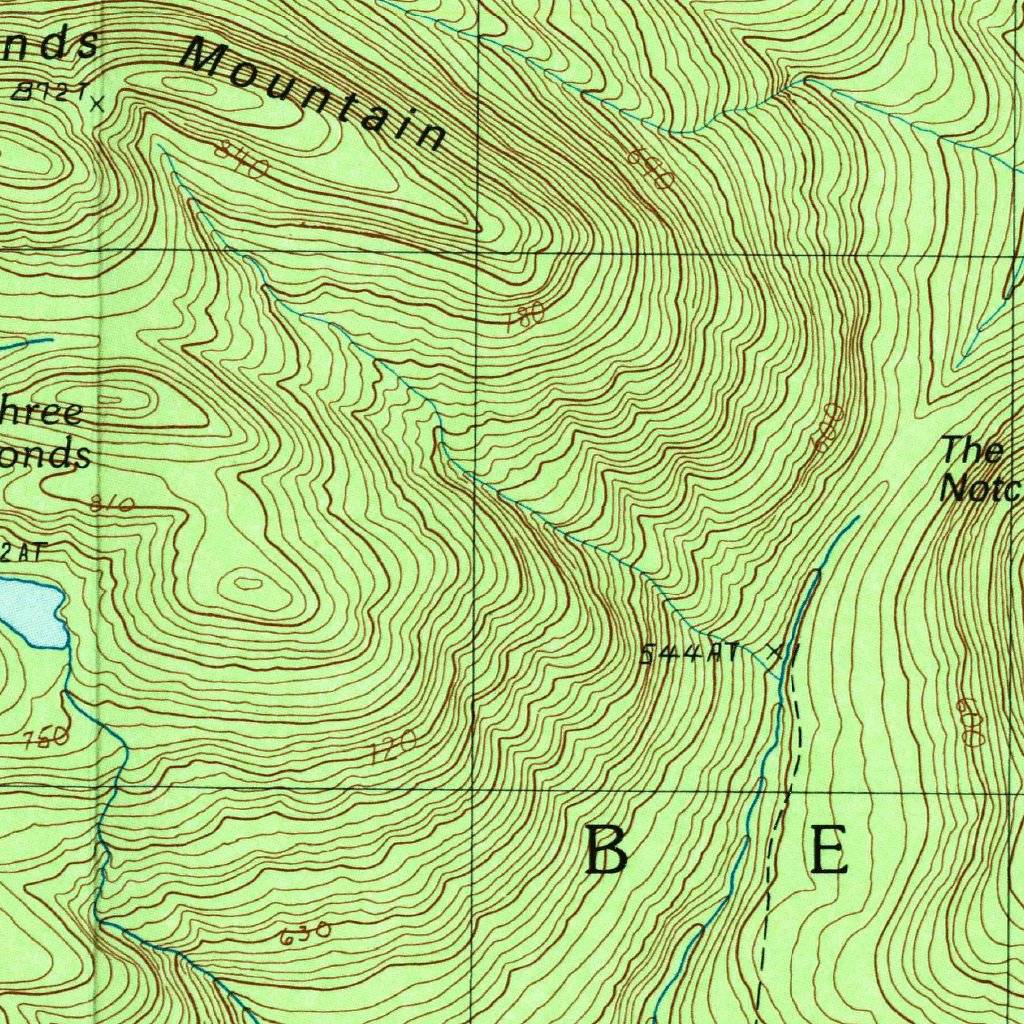 Three Ponds Mountain, NY (1990, 25000-Scale) Map by United States ...
