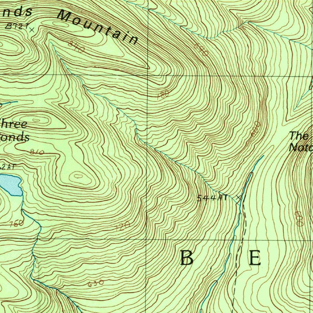 Three Ponds Mountain, NY (1997, 25000-Scale) Map by United States ...