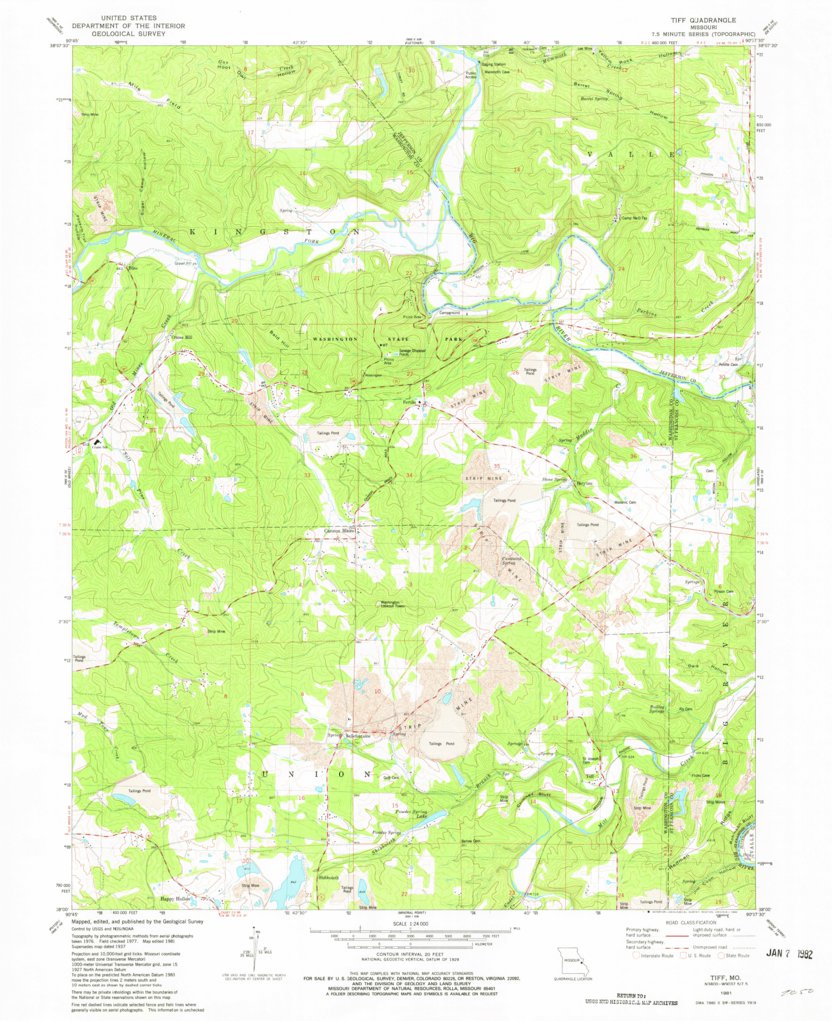 Tiff, MO (1981, 24000-Scale) Map by United States Geological Survey ...