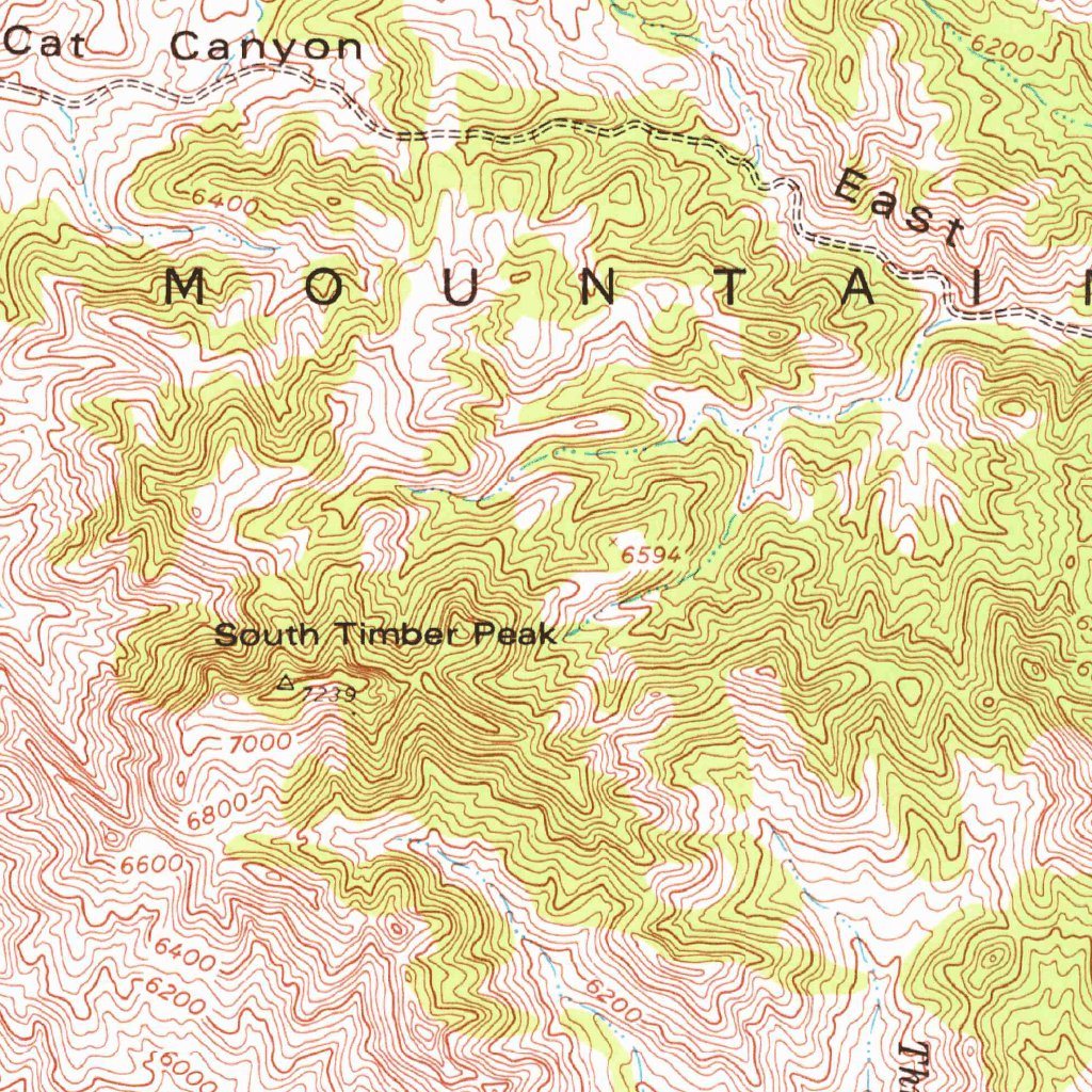 Timber Mountain, NV (1952, 62500-Scale) Map by United States Geological ...
