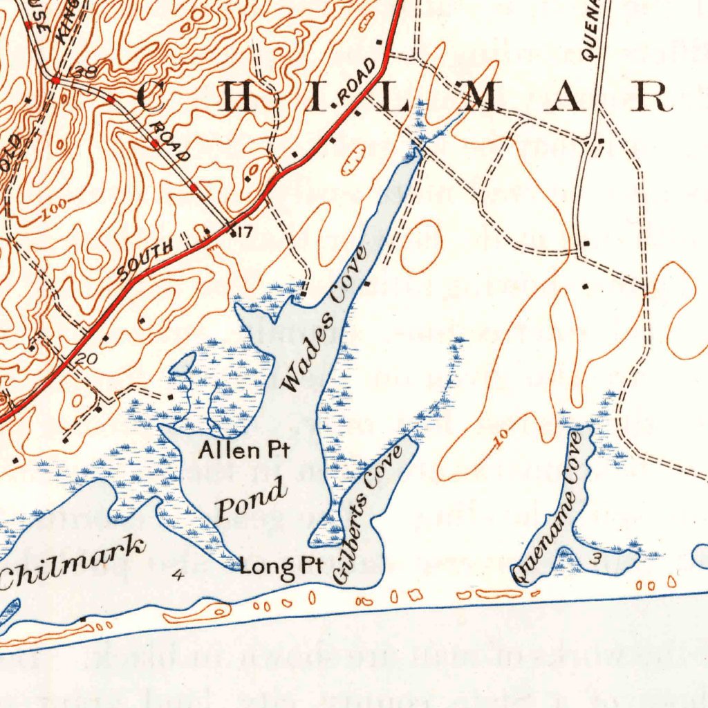 Tisbury Great Pond, MA (1944, 31680-Scale) Map by United States ...