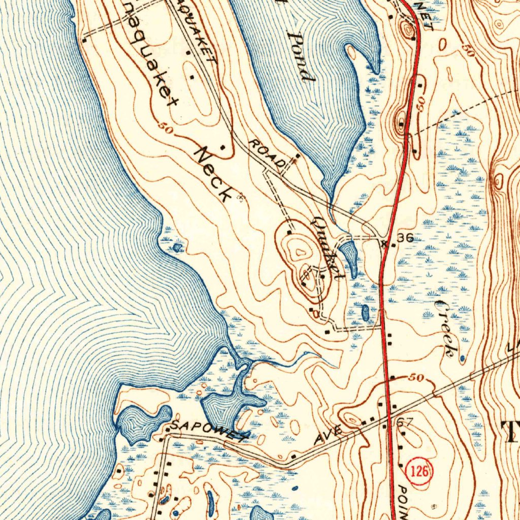 Tiverton, RI-MA (1942, 31680-Scale) Map by United States Geological ...