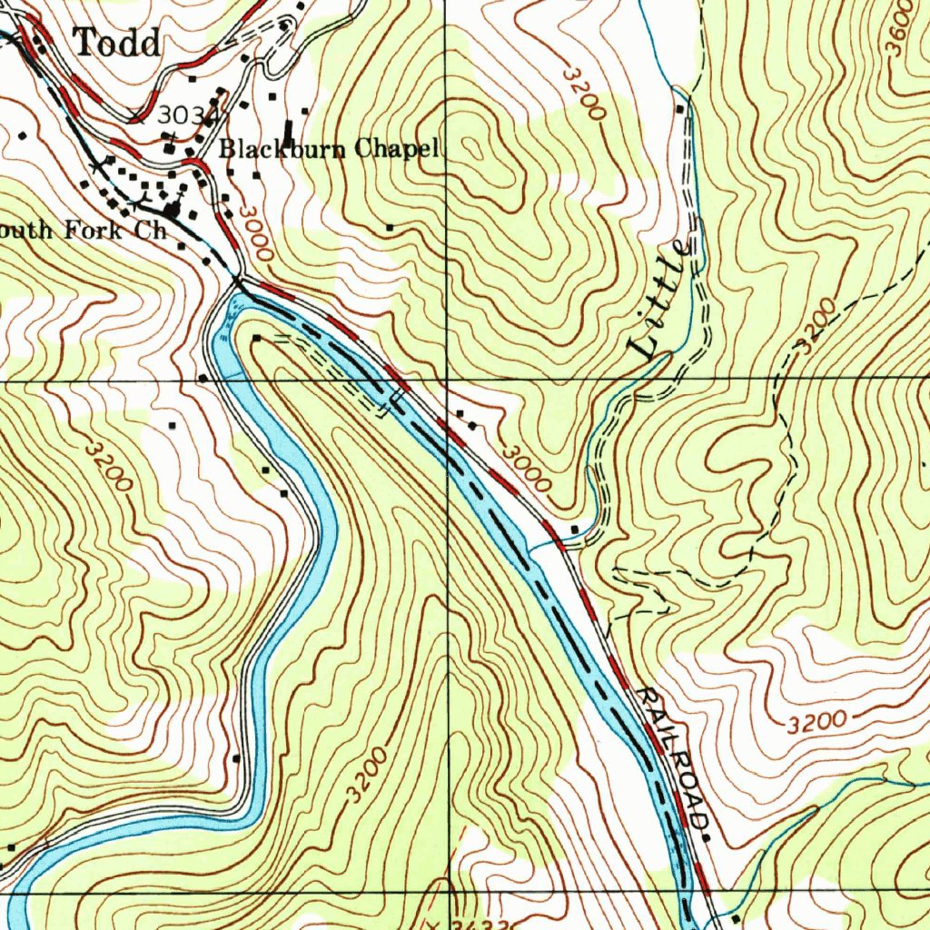 Todd, NC (1998, 24000-Scale) Map by United States Geological Survey ...