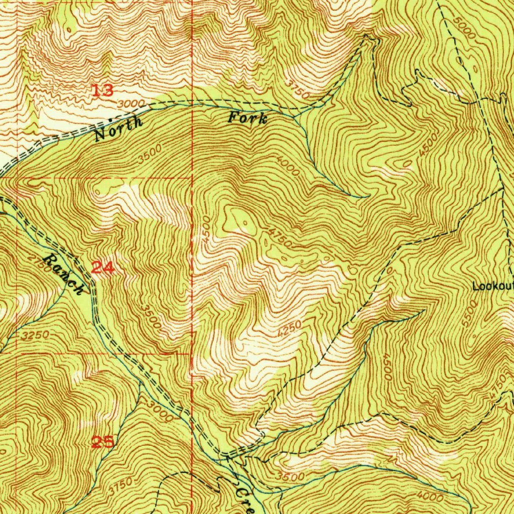 Togo Mountain, WA (1951, 62500-Scale) Map by United States Geological ...