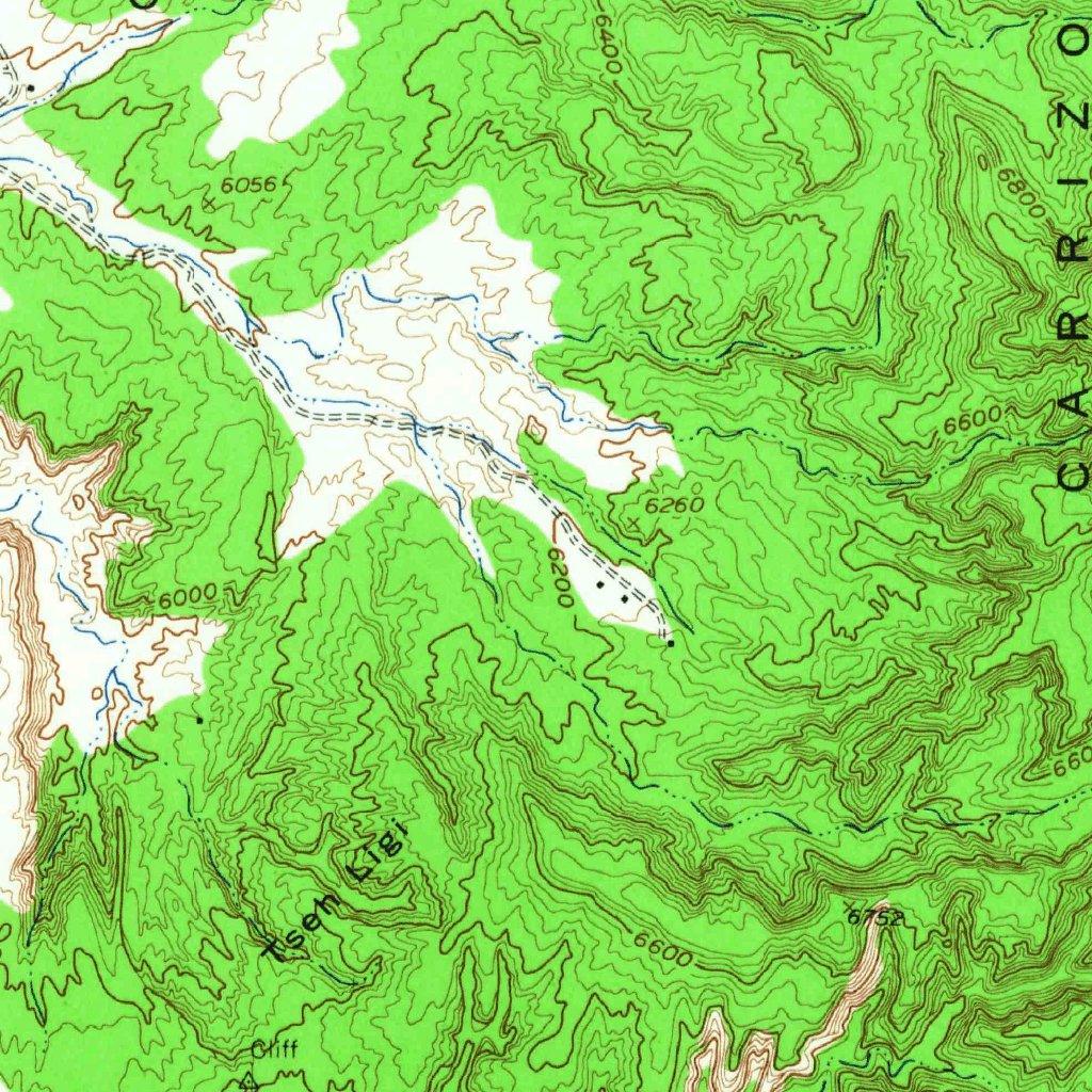Toh Atin Mesa, AZ-UT (1953, 62500-Scale) Map by United States ...