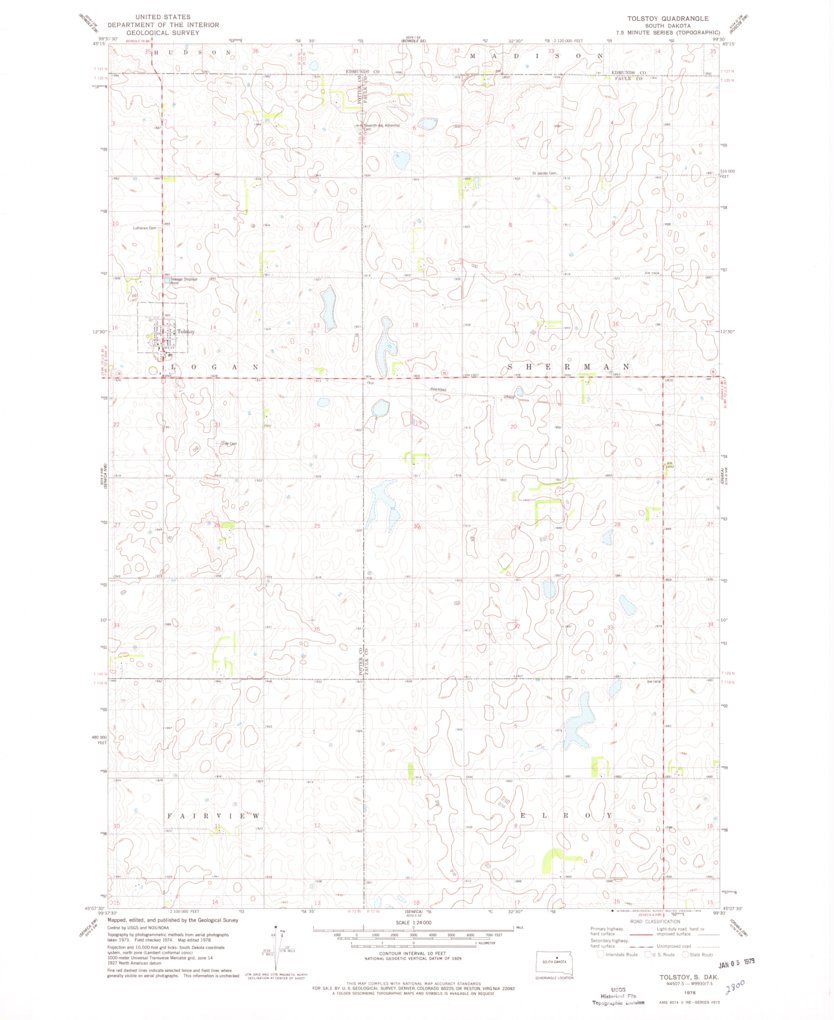 Tolstoy, SD (1978, 24000-Scale) Map by United States Geological Survey ...