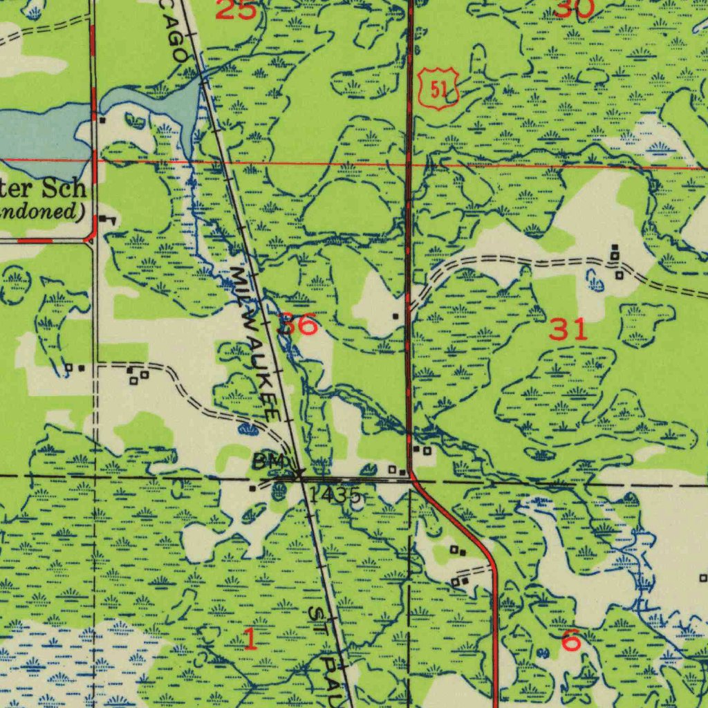 Tomahawk, WI (1950, 48000-Scale) Map by United States Geological Survey ...