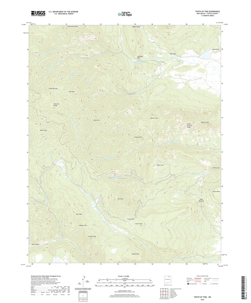 Tooth of Time, NM (2020, 24000-Scale) Map by United States Geological ...