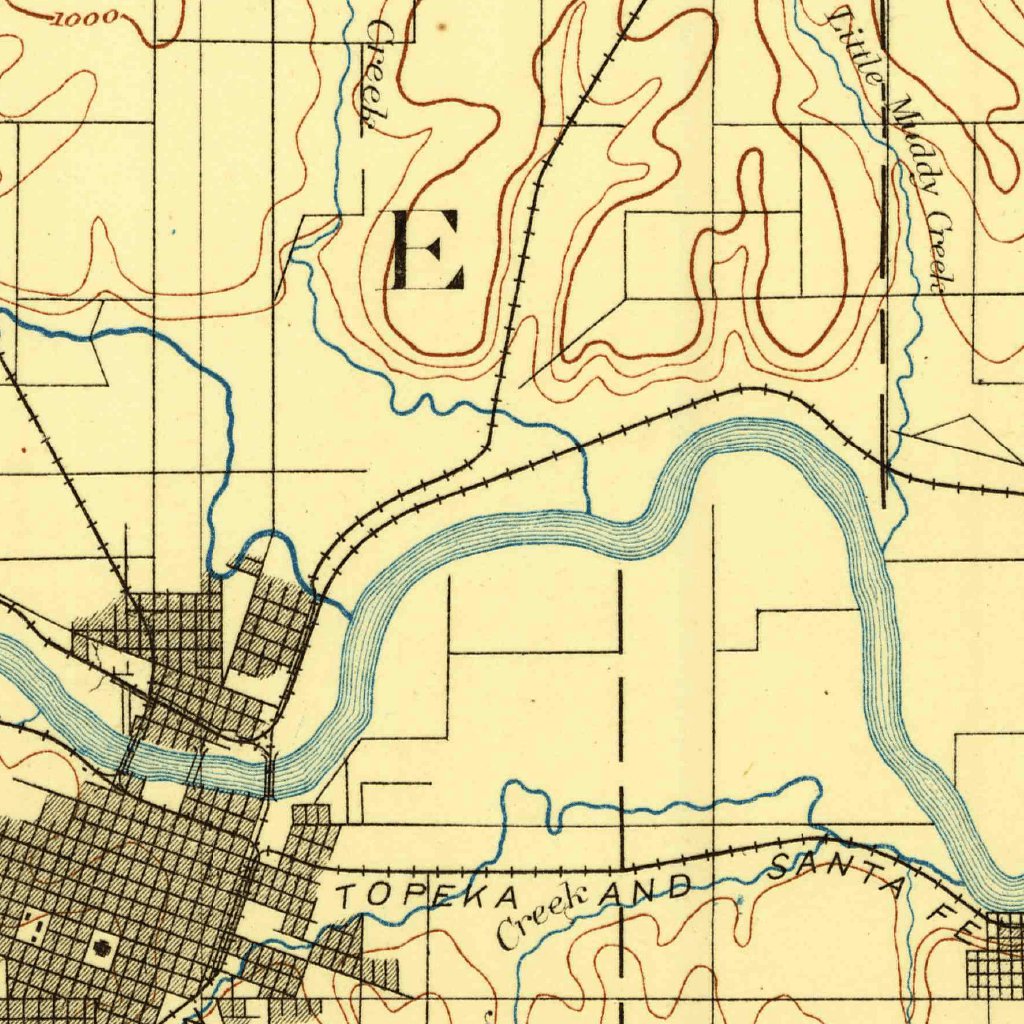 Topeka, KS (1889, 125000-Scale) Map by United States Geological Survey ...