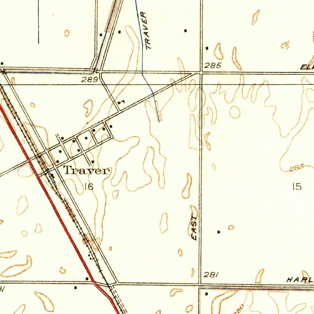 Traver, CA (1927, 31680-Scale) Map by United States Geological Survey ...