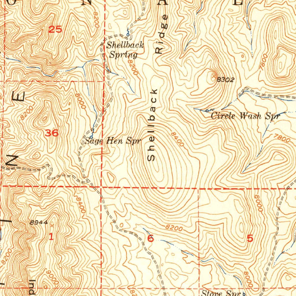 Treasure Hill, NV (1950, 62500-Scale) Map by United States Geological ...