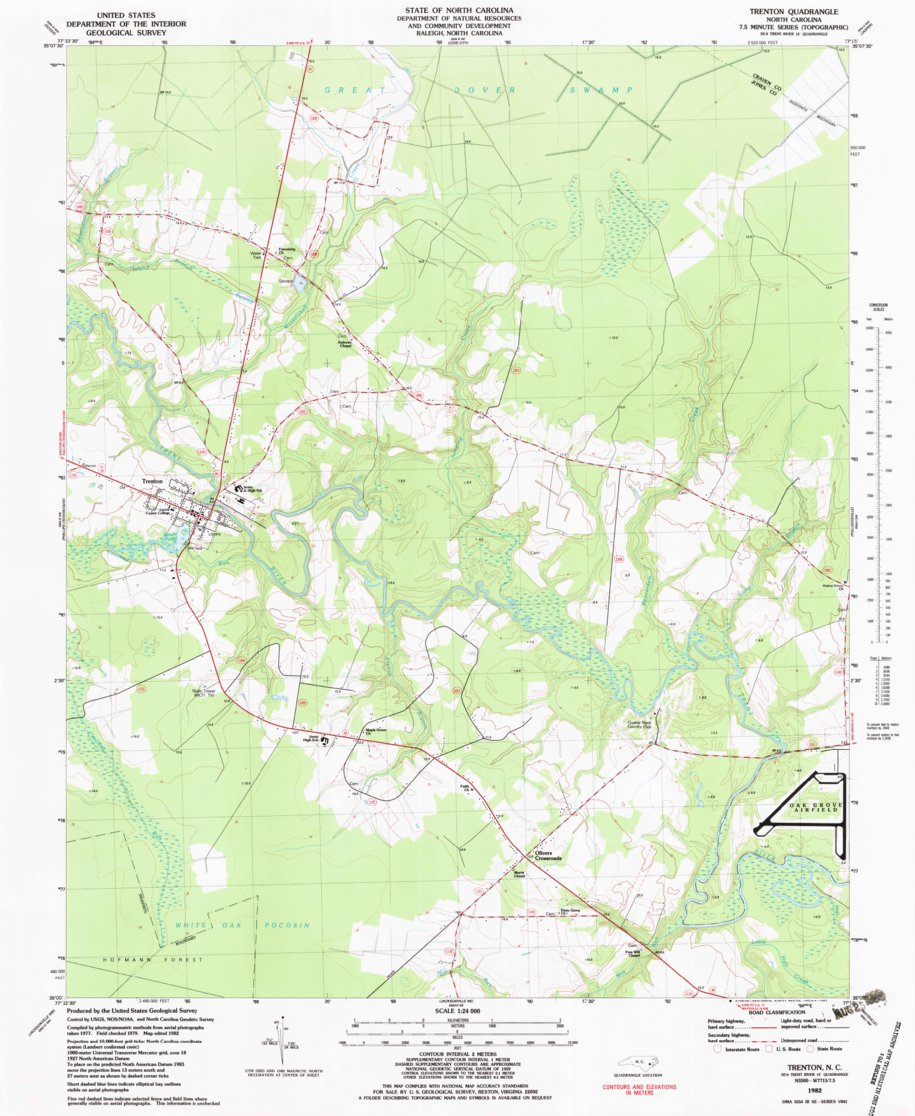 Trenton, NC (1982, 24000-Scale) Map by United States Geological Survey ...