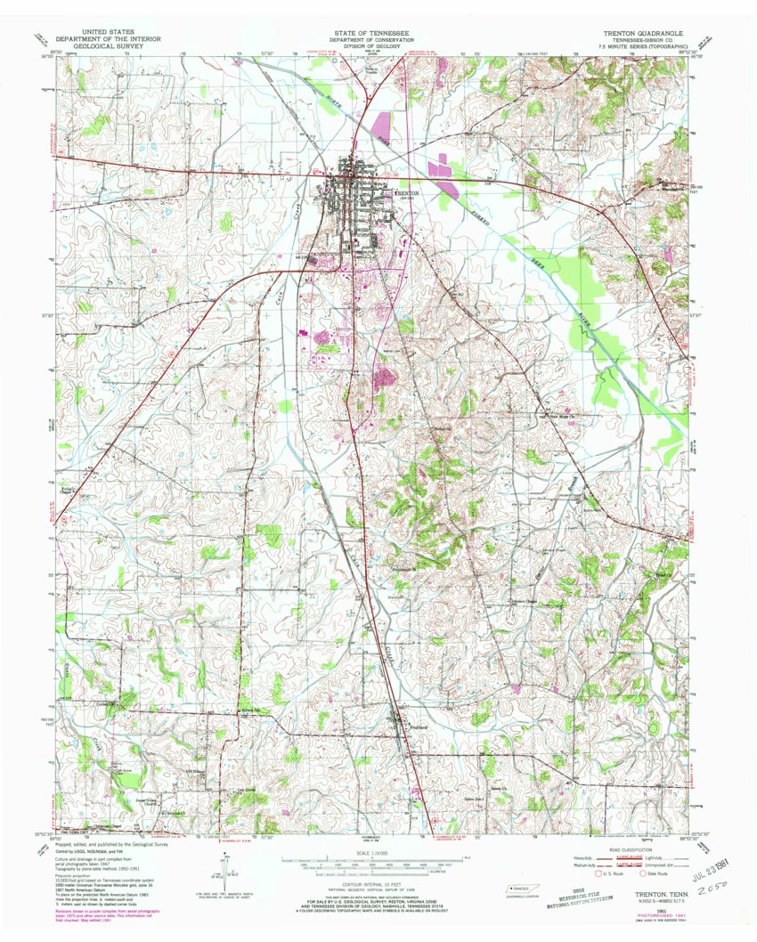 Trenton, TN (1951, 24000-Scale) Map by United States Geological Survey ...
