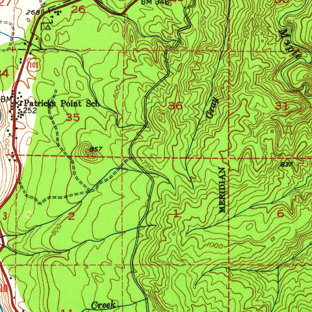 Trinidad, CA (1952, 62500-Scale) Map by United States Geological Survey ...