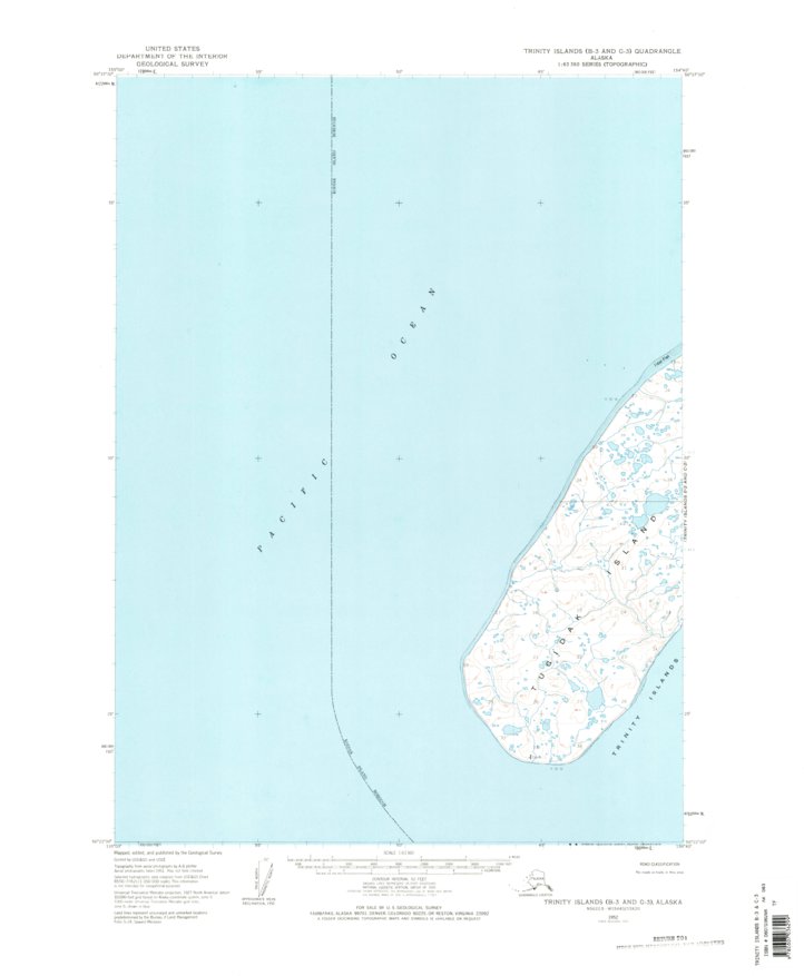 Trinity Islands B-3 And C-3, AK (1952, 63360-Scale) Map by United ...