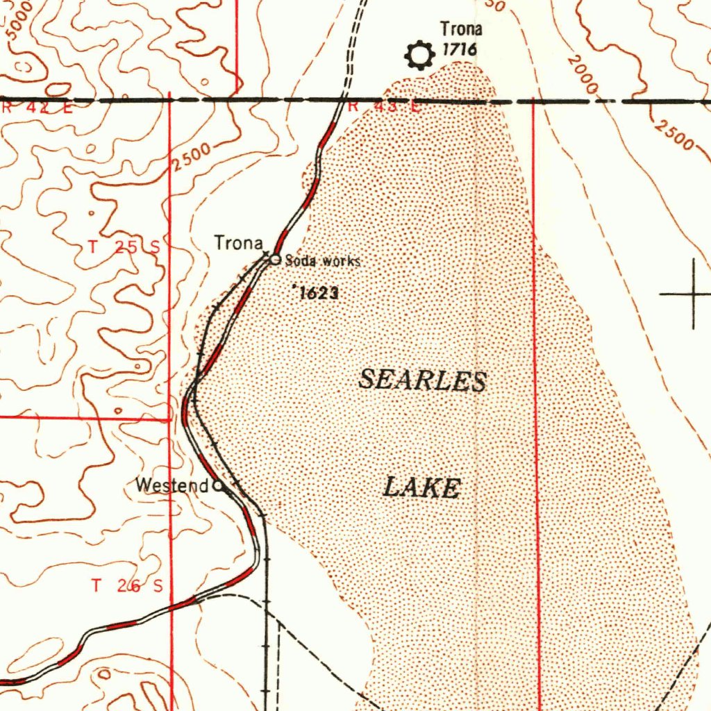 Trona, CA (1960, 250000-Scale) Map by United States Geological Survey ...