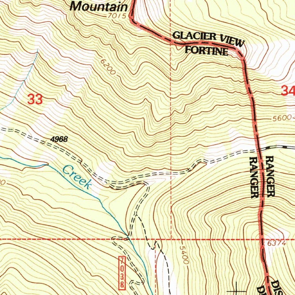 Tuchuck Mountain, MT (1994, 24000-Scale) Map by United States ...