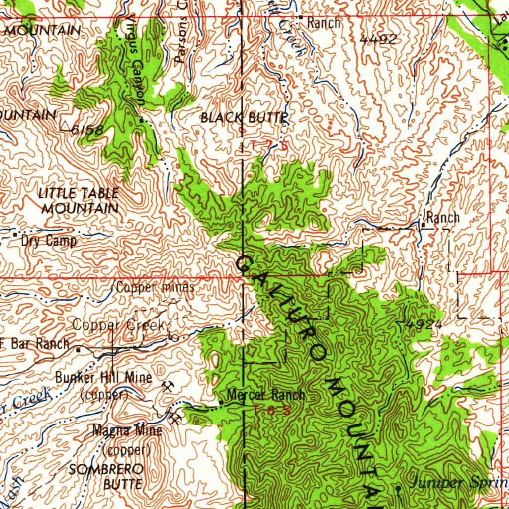 Tucson, AZ (1959, 250000-Scale) Map by United States Geological Survey ...