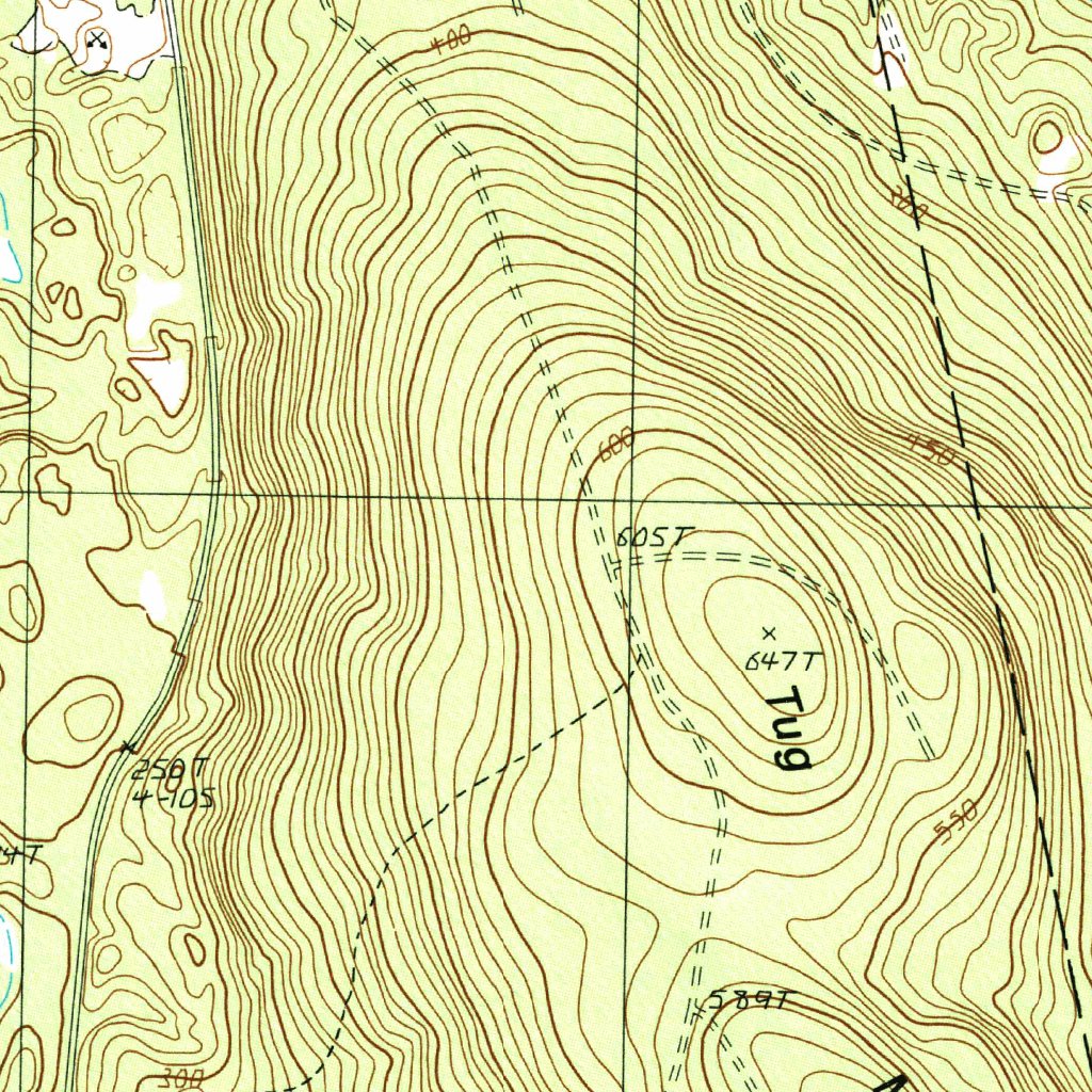Tug Mountain, ME (1990, 24000-Scale) Map by United States Geological ...