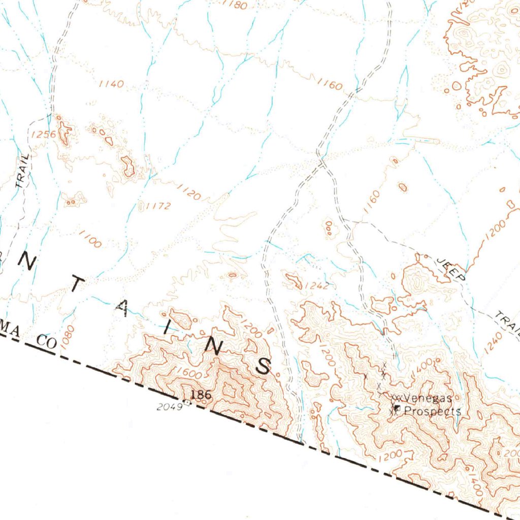 Tule Mountains, AZ (1965, 62500-Scale) Map by United States Geological ...