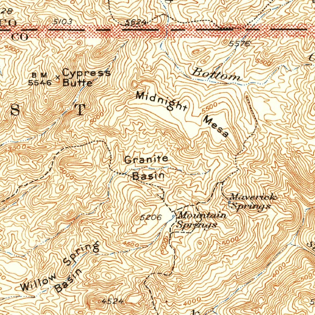 Turret Peak, AZ (1933, 125000-Scale) Map by United States Geological ...