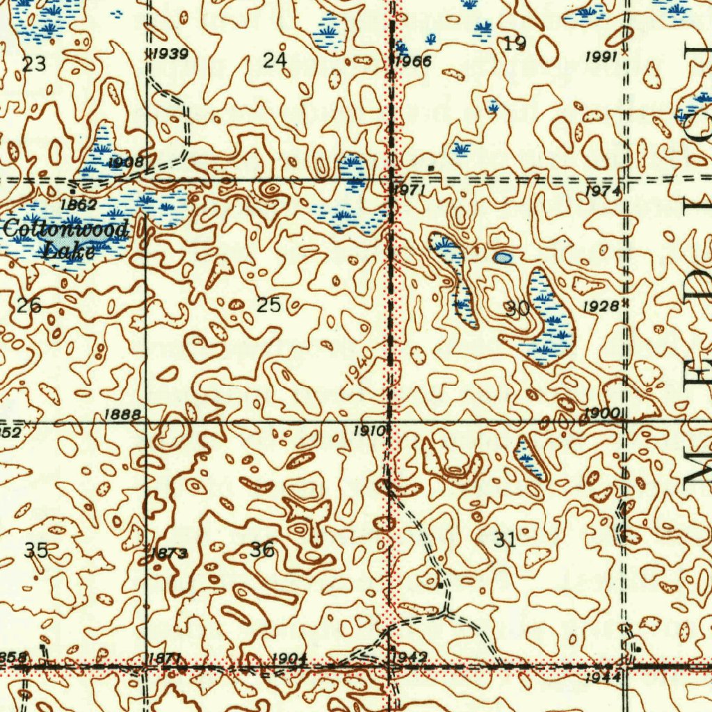Turtle Lake, ND (1947, 62500-Scale) Map by United States Geological ...