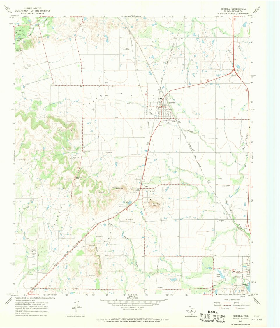 Tuscola, TX (1967, 24000-Scale) Map by United States Geological Survey ...